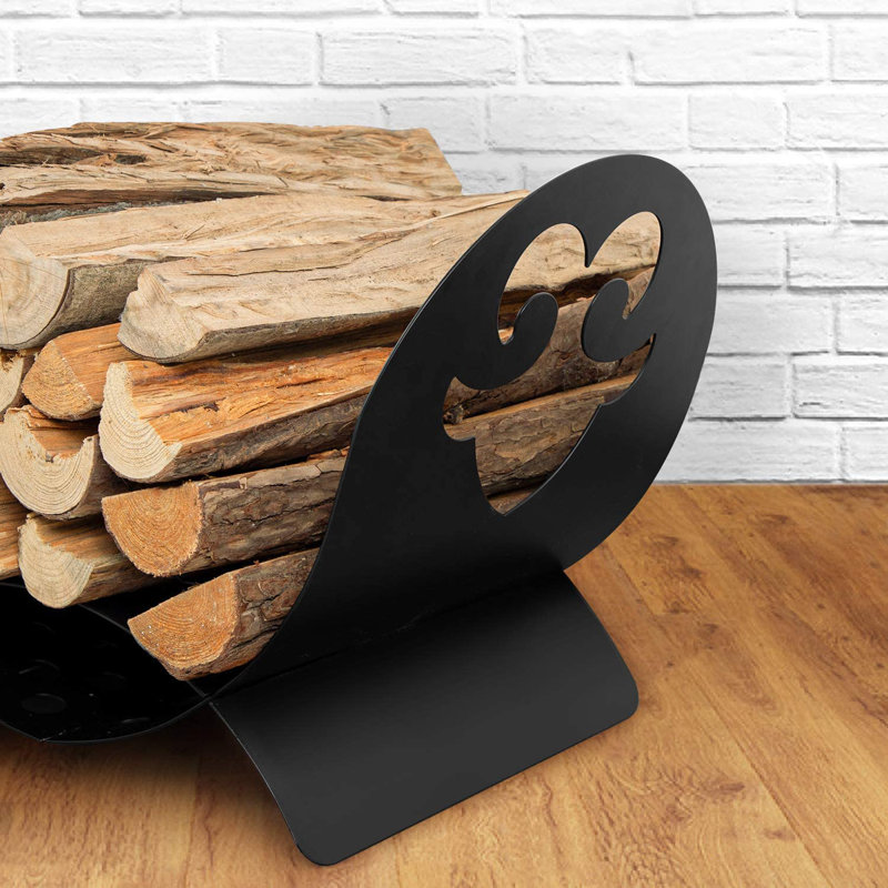 Fleur De Lis Living Nichole Fireplace Log Holder Firewood Basket ...