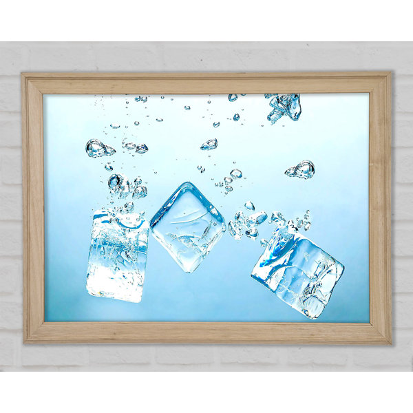 Ivy Bronx Ice Cubes Bubbles Framed Print | Wayfair.co.uk