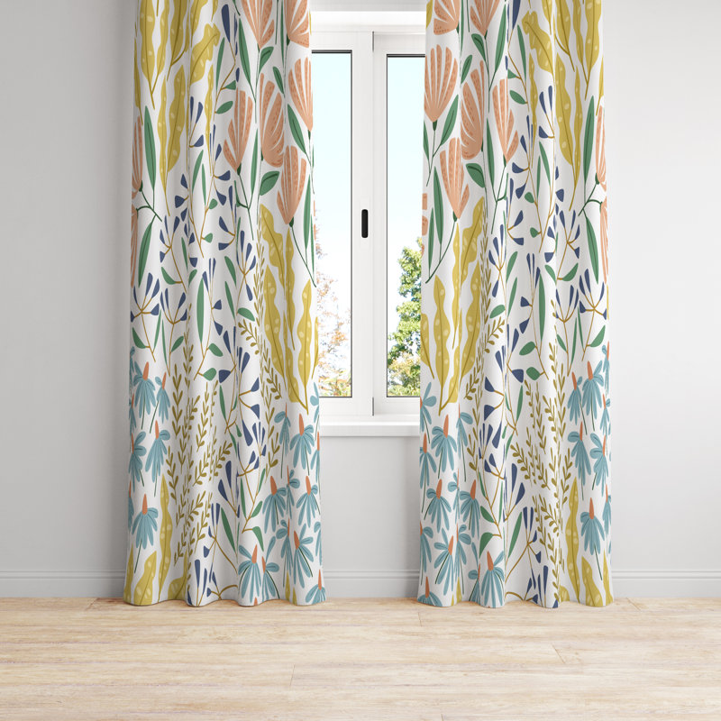 Folk N Funky Polyester Curtain | Wayfair