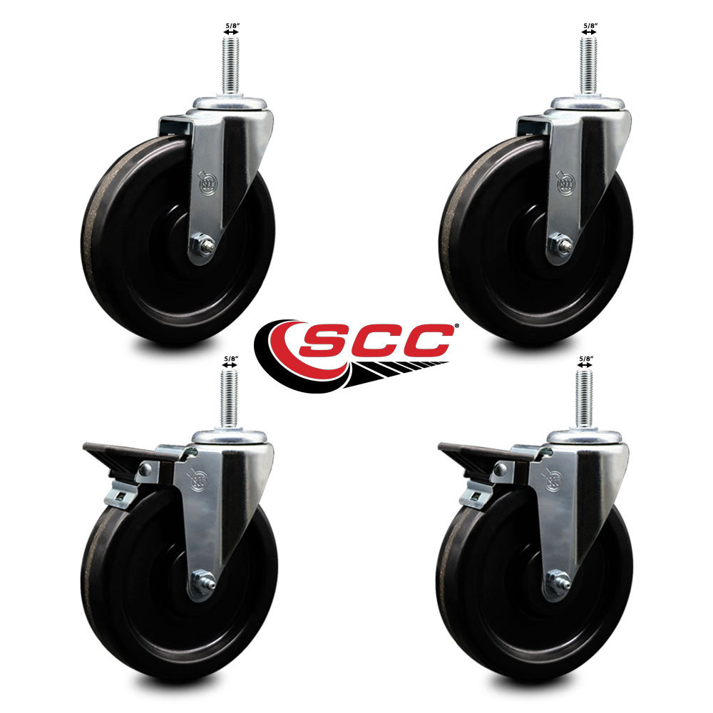 Service Caster Wheel Swivel 5/8 Inch Threaded Stem Caster Service ...
