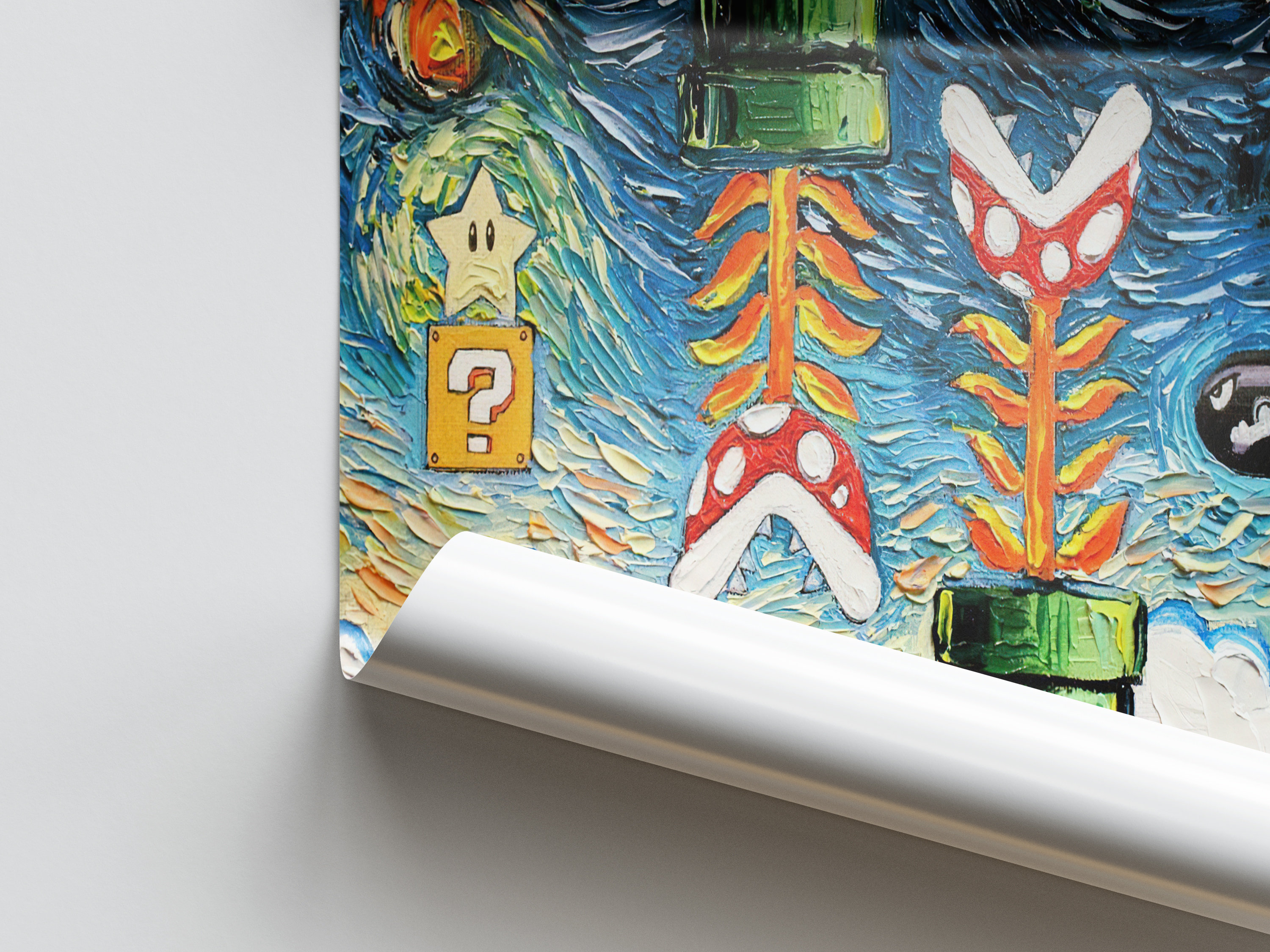 kayra export Super Mario Van Gogh Style Painting: Modern Art for Gaming ...