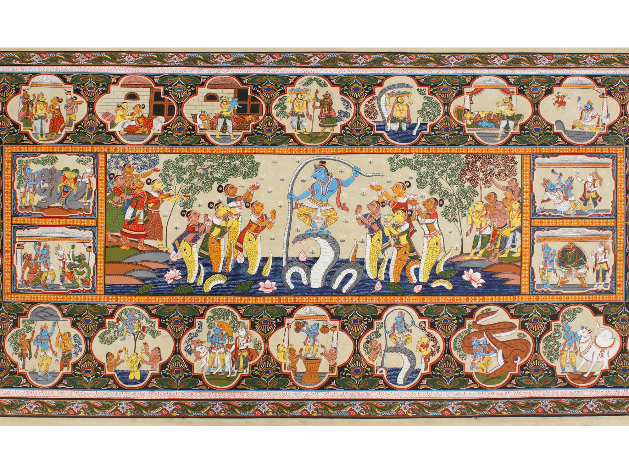 Exotic India Kalinga Krishna Inside Krishna Leela | Patta Painting ...