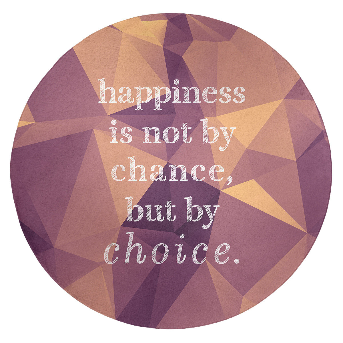 East Urban Home Faux Gemstone Happiness Inspirational Quote Poly ...