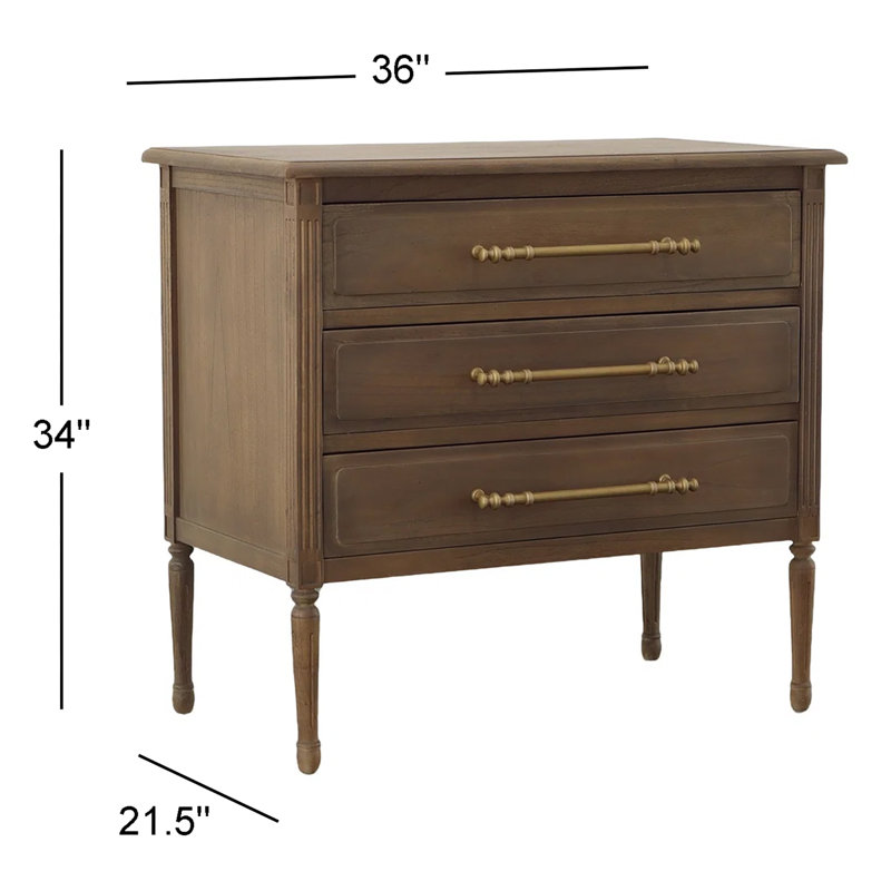 Birch Lane™ Carli Solid Wood 3 - Drawer Accent Chest | Birch Lane