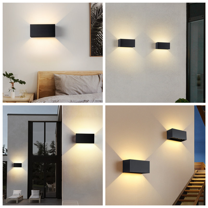 Wade Logan® Arlease Black 4 - Bulb 4" H Integrated LED Outdoor Flush ...