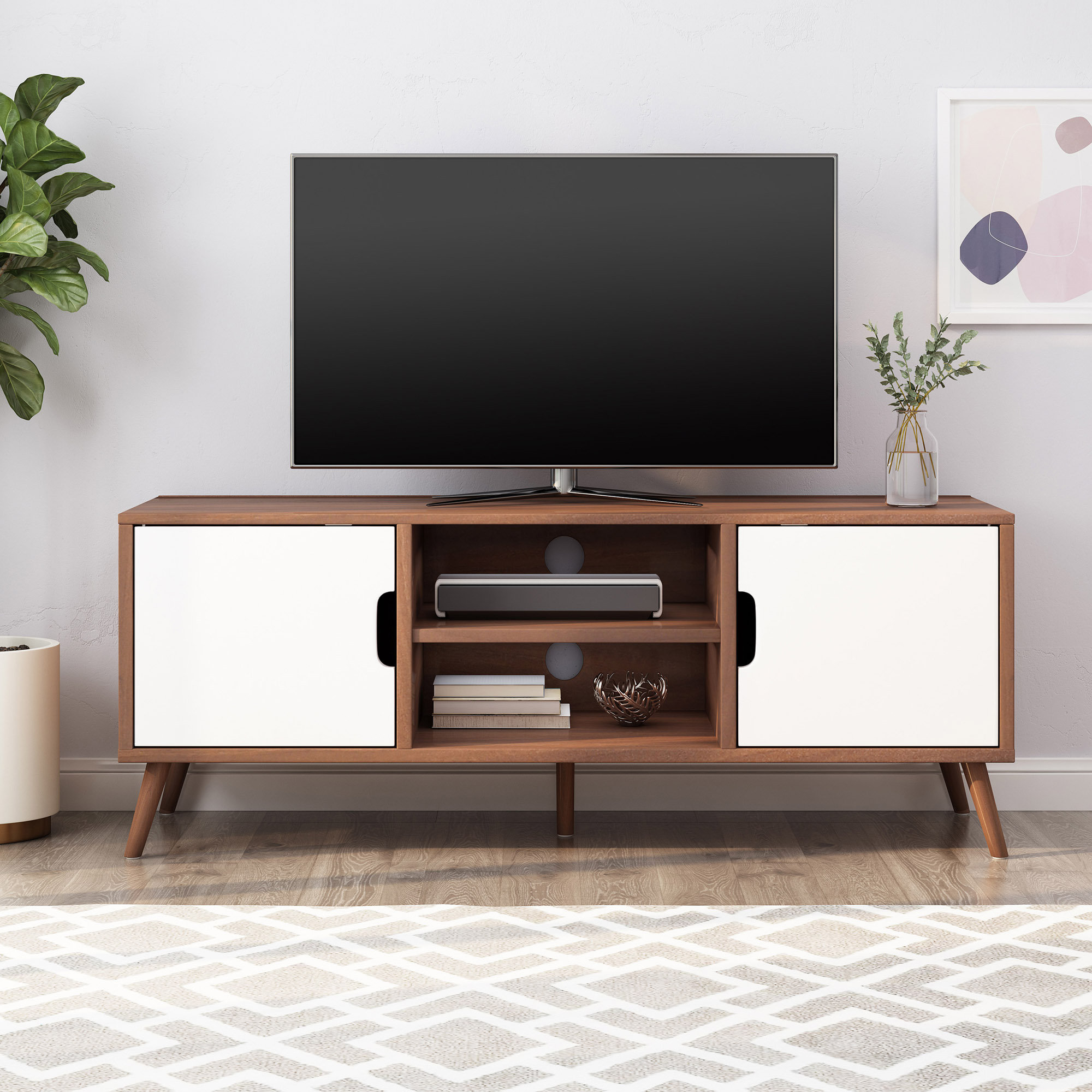 George Oliver TV STAND, Mid-Century Modern - Wayfair Canada