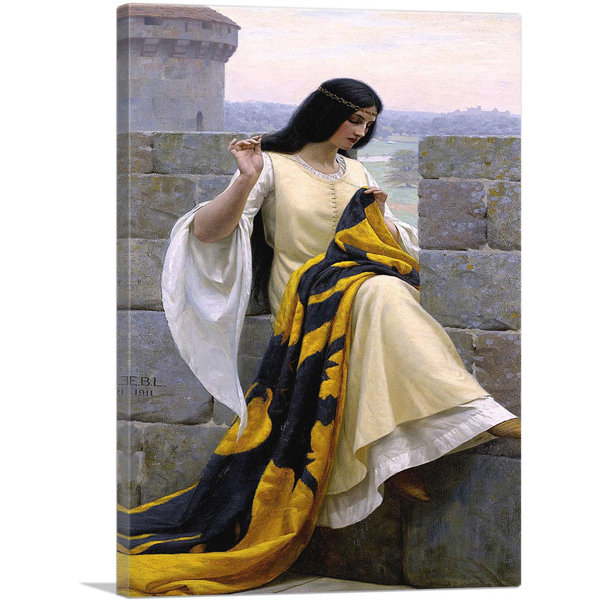 ARTCANVAS " Stitching The Standard 1911 " by Edmund Blair Leighton on ...