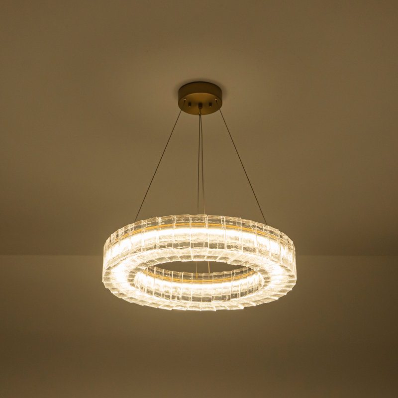 Mercer41 Dimmable Led Water Glass Round Chandelier | Wayfair