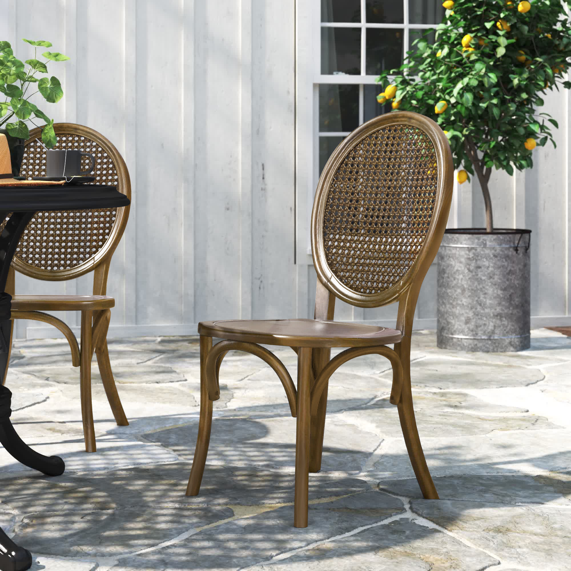 Beachcrest Home™ Solid Wood King Louis Back Side Chair & Reviews | Wayfair