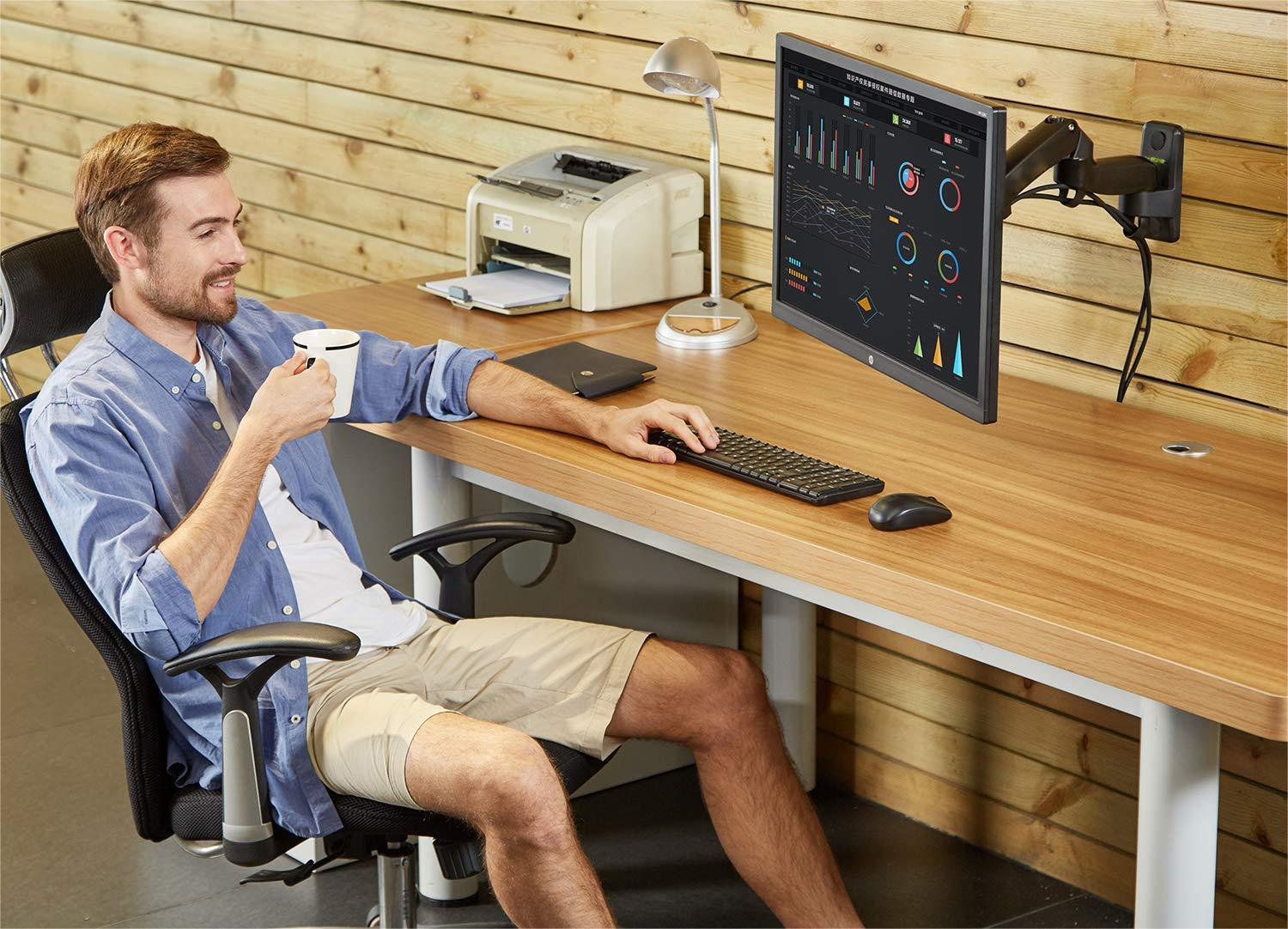 FEIYAN TV Monitor Wall Mount Bracket Full Motion Articulating Swivel ...