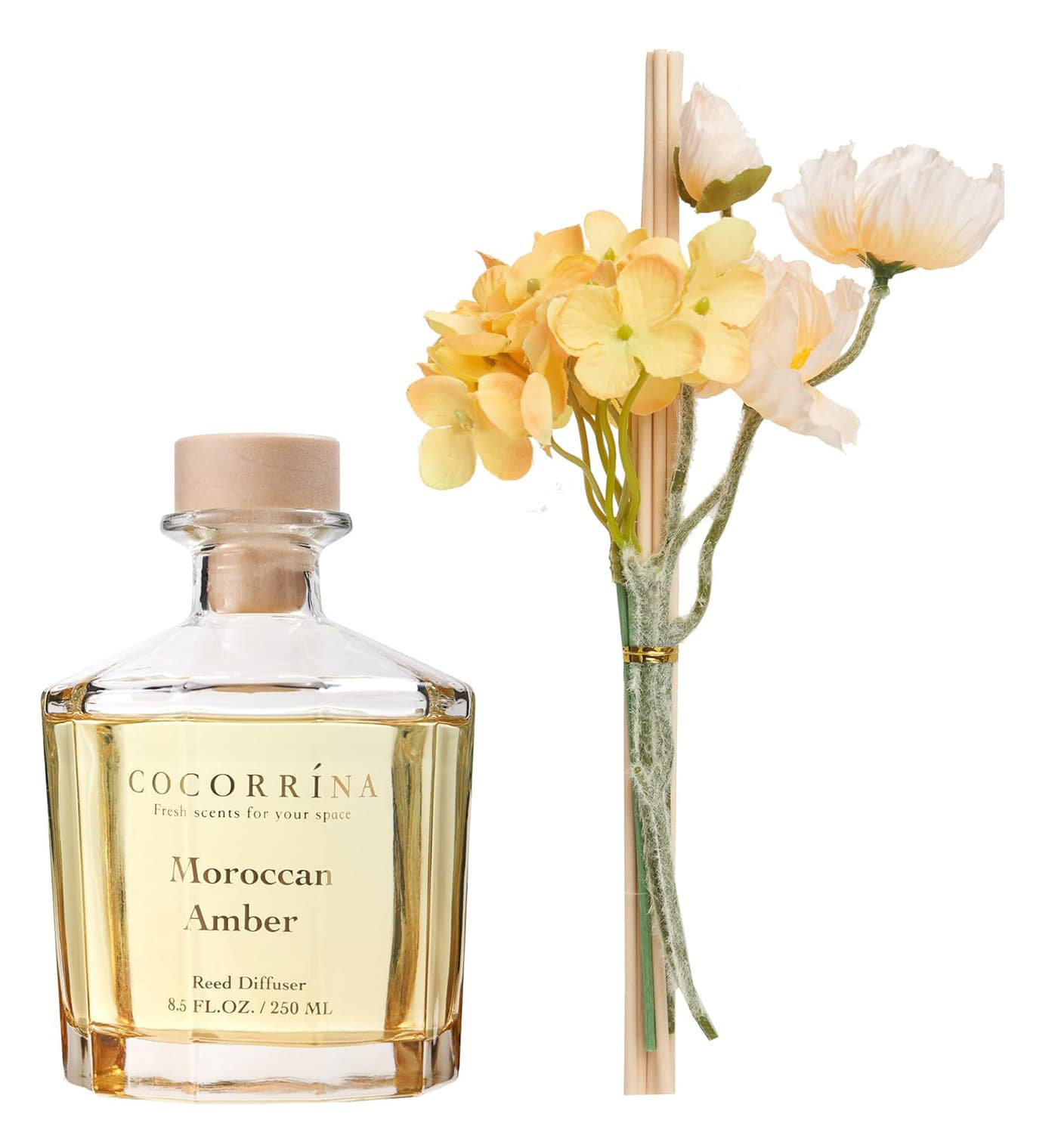 VEROSAL Reed Diffuser - Flower Reed Diffuser Set with 8 Rods, Home ...