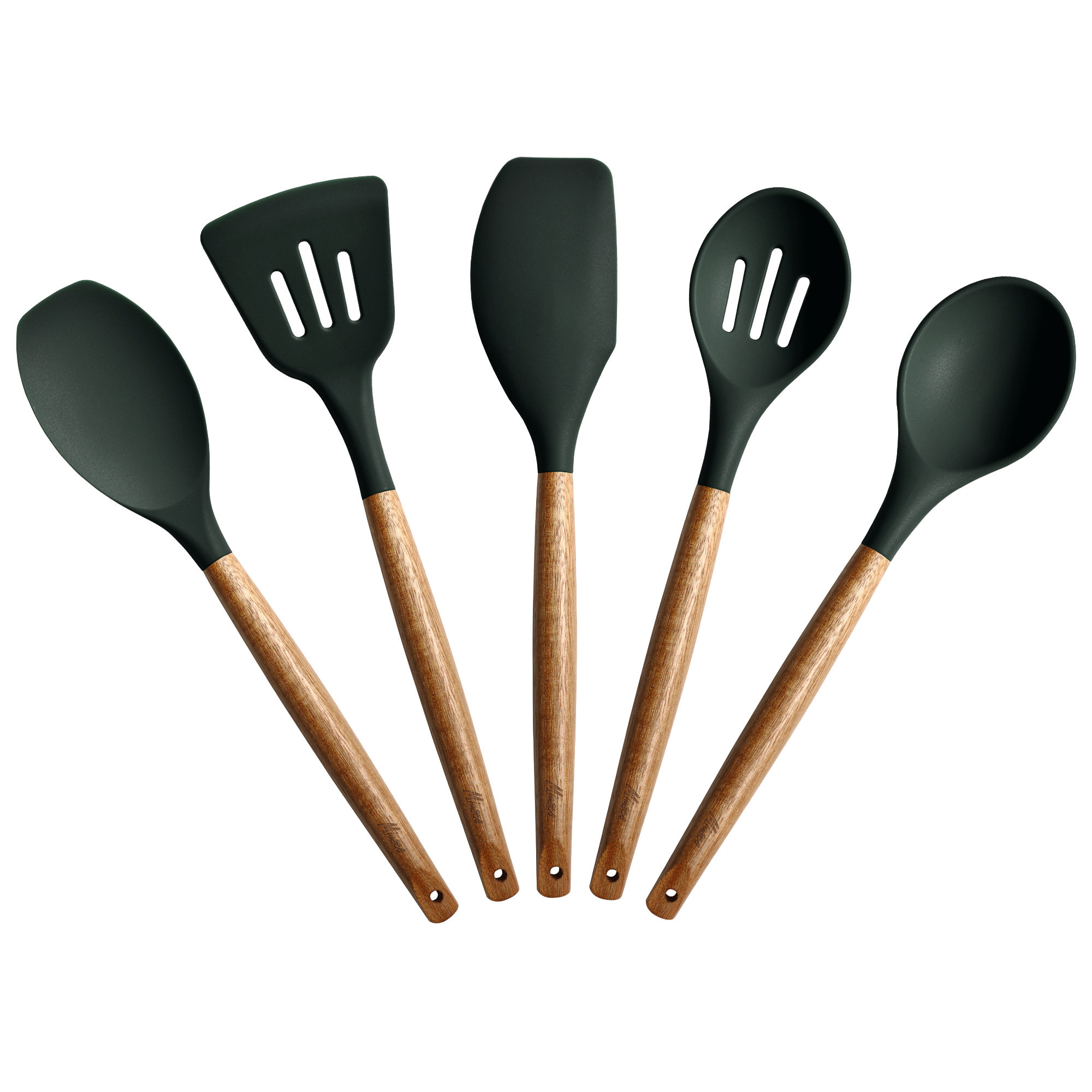 Miusco 5 Piece Non-stick Silicone Kitchen Utensils Set & Reviews ...
