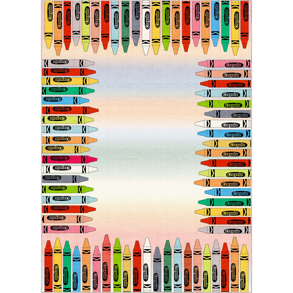 Well Woven Crayola 5' x 7' Crayon Parade Playroom Area Rug | Wayfair