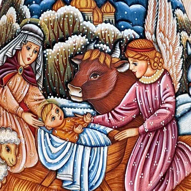 G Debrekht Masterpiece Wood Carved the Good Shepherd's Crib Angel ...