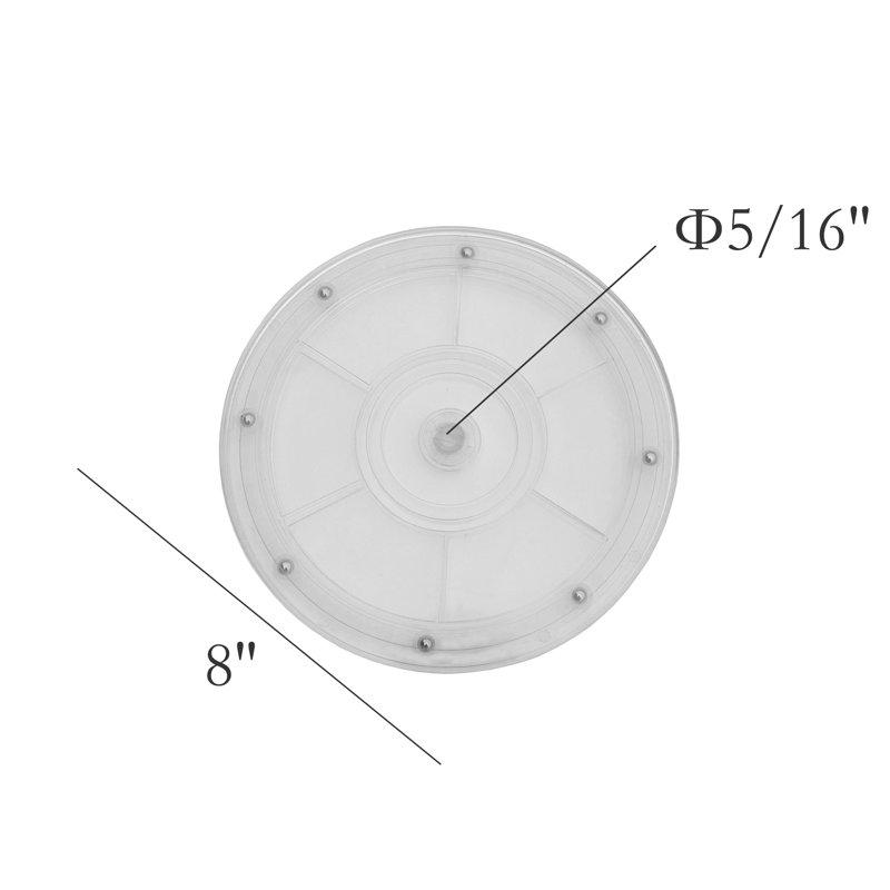 Prep & Savour 8" Clear Plastic Spinner Lazy Susan Turntable Organizer ...