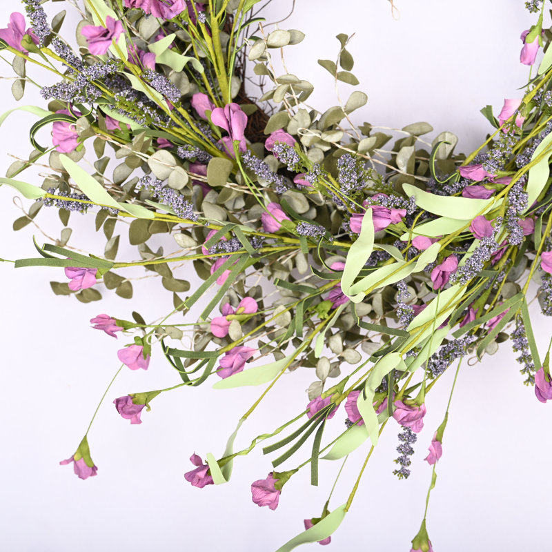 Primrue 26" Spring Summer Mini Eucalyptus Front Door Wreath & Reviews ...