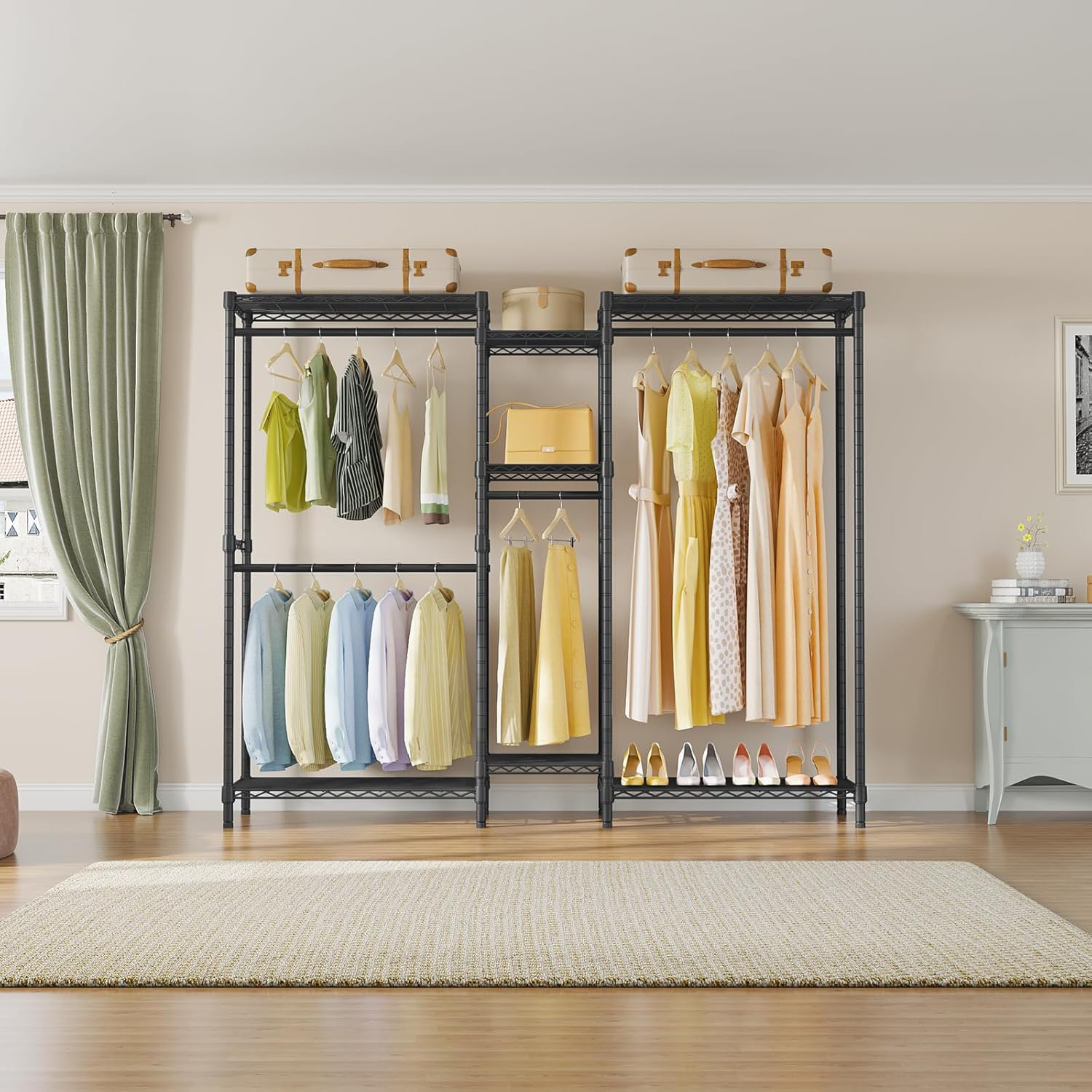 Rebrilliant V6 Medium Wire Garment Rack Heavy Duty Clothes Rack for ...