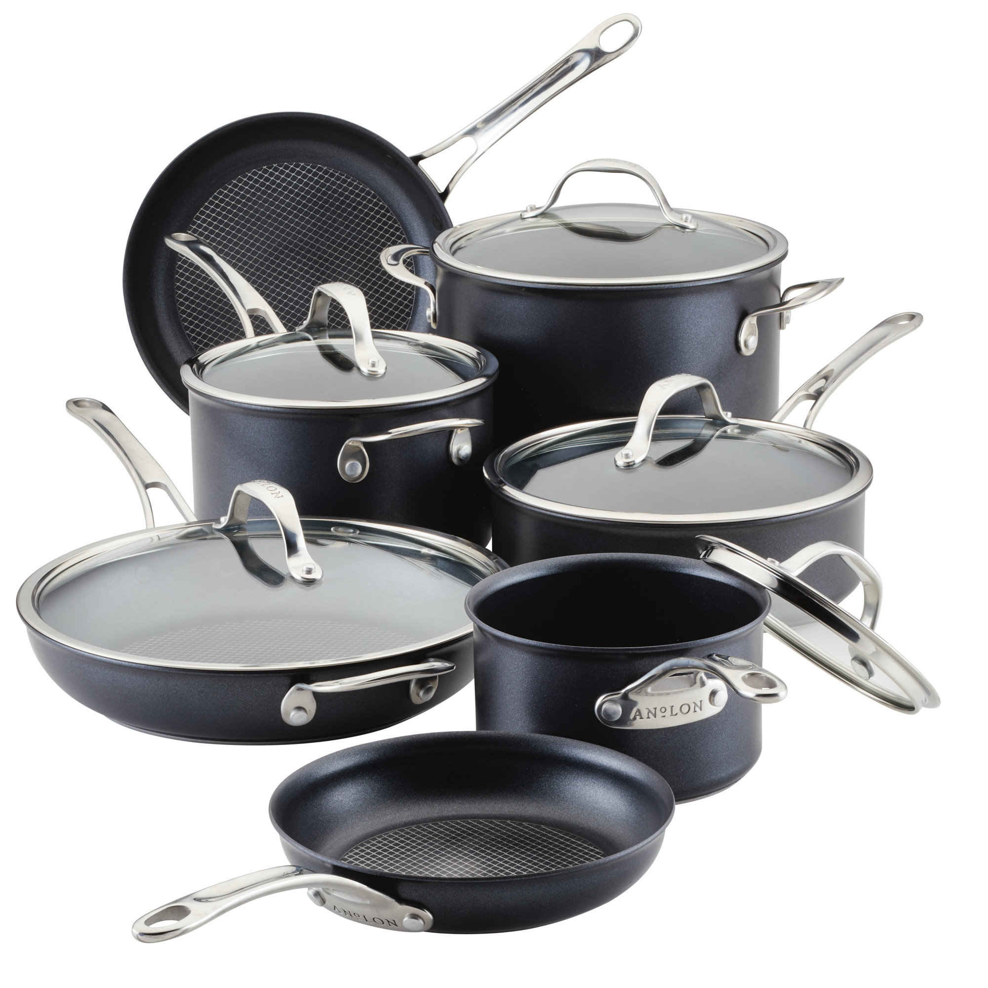 Anolon X Hybrid Nonstick Aluminum Nonstick Cookware Induction Pots And ...