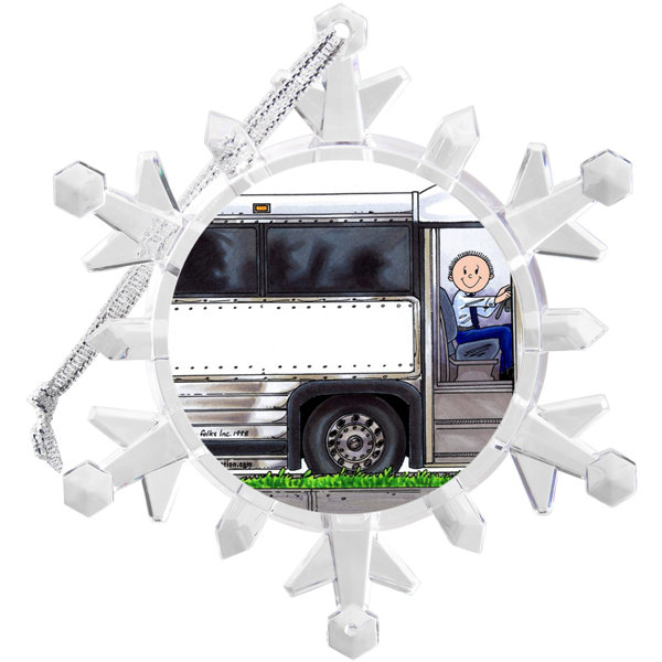 Printed Perfection Personalized Bus Driver - Male Lighted LED Snow ...