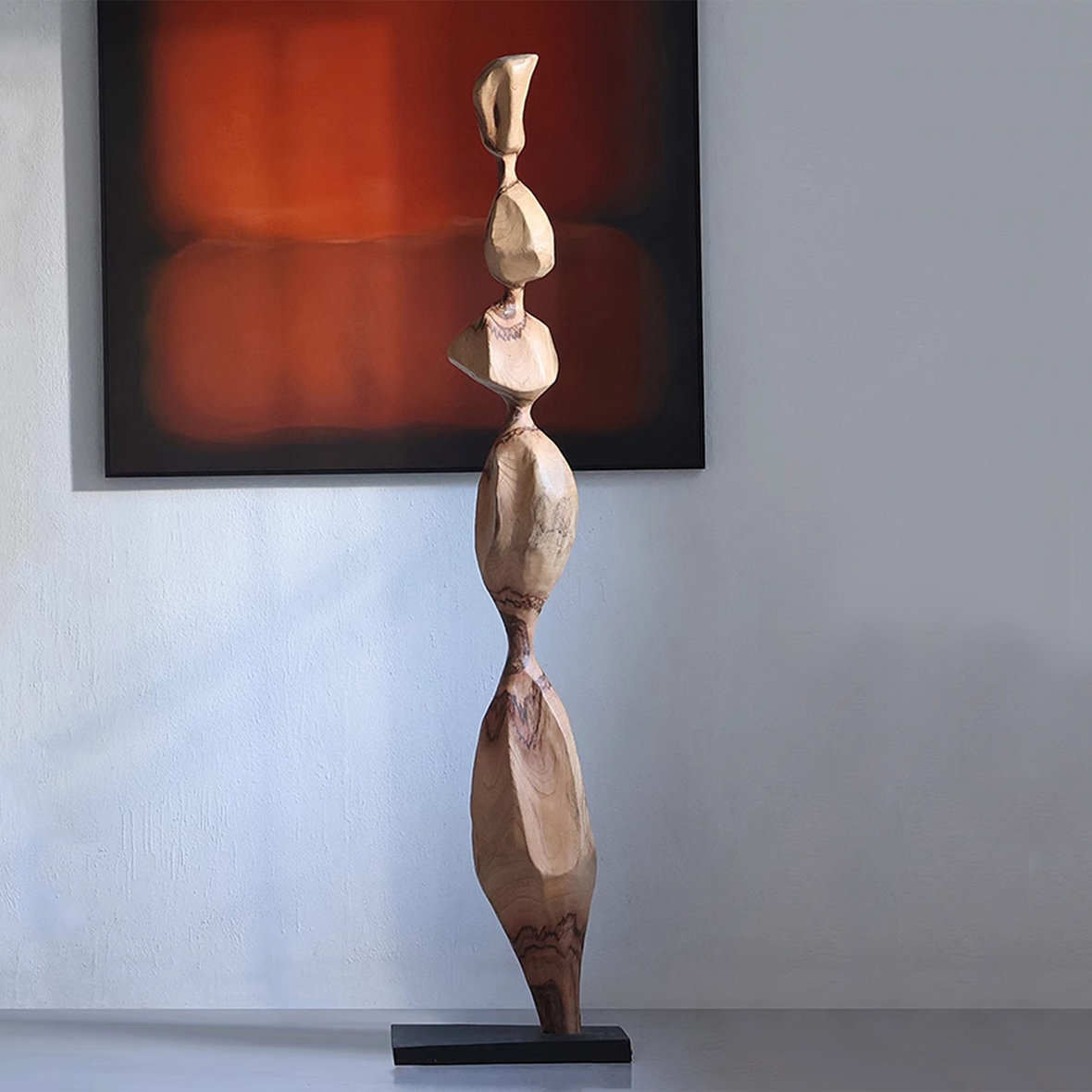 Loon Peak® Brown + Black Free Form Solid Wood Decorative Object | Wayfair