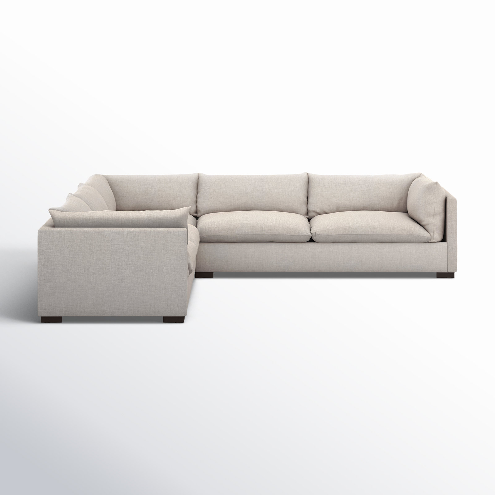 Joss & Main Zuri 122" Wide Polyester Symmetrical Stationary Corner ...