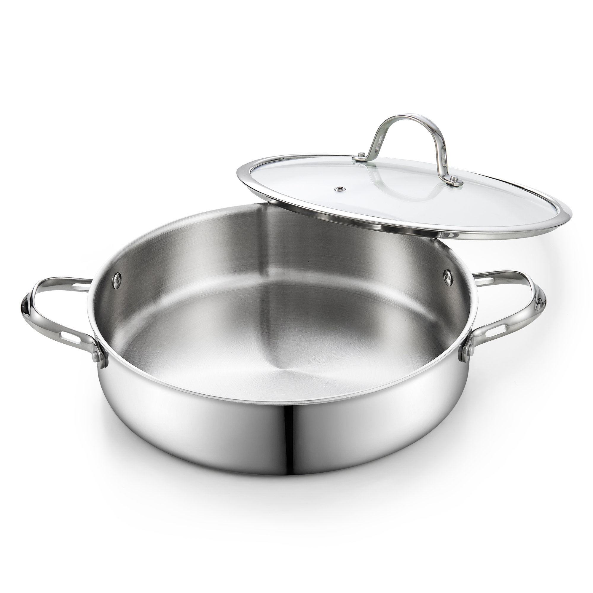 Cooks Standard 5.5-quart Multi-ply Clad Stainless Steel Deep Sauté Pan ...