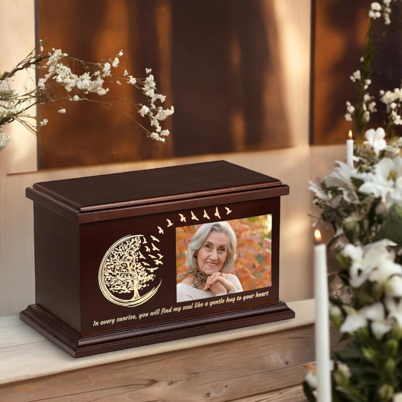 Lark Manor™ Giannarose Elegant Wooden Cremation Urn For Ashes Adult ...