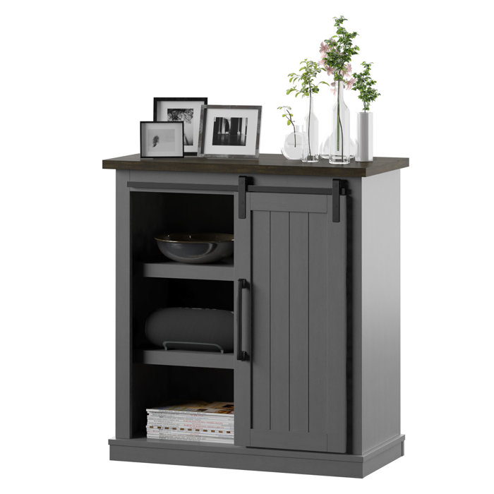 Three Posts™ Lowman Accent Cabinet with Sliding Barn Door & Reviews ...