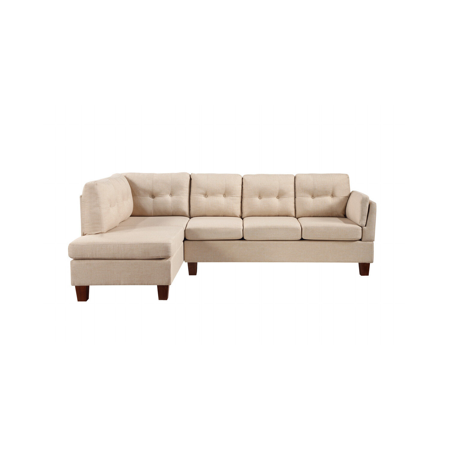 Latitude Run® Ruman Retro Relaxation Linen Modern Sectional Sofa With ...