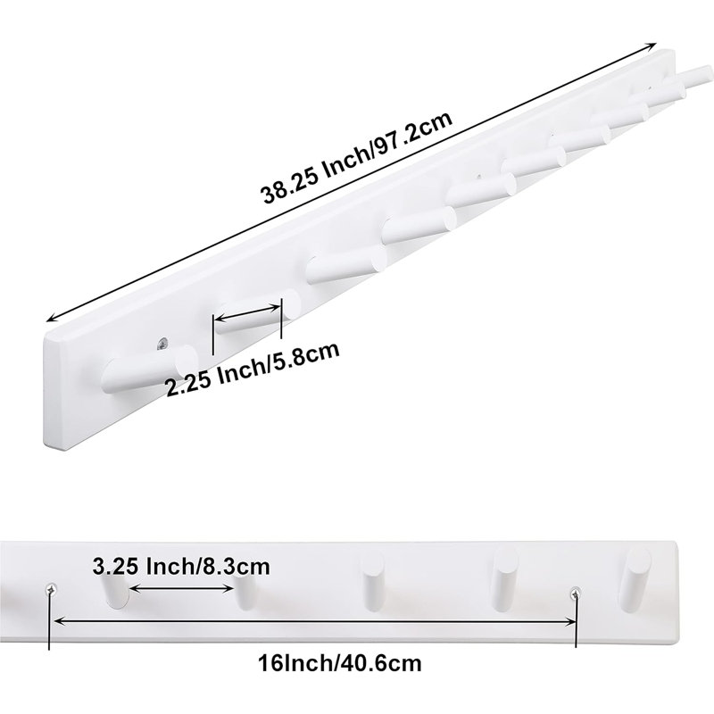 Latitude Run® Wooden Coat Rack Wall Mounted | Wayfair