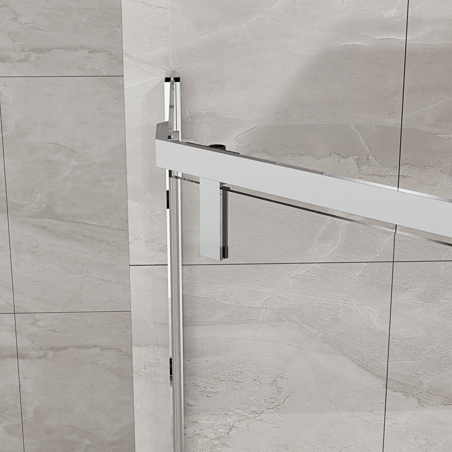 ACCOLADE FURNITURE LLC Neo-Angle Frameless Shower Door, Corner Shower ...