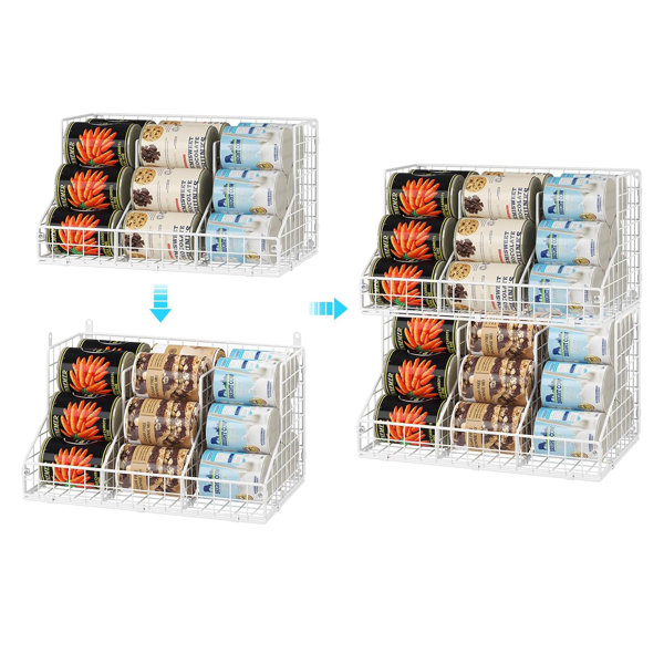 Rebrilliant 2 Pack Stackable Can Rack Organizer for Pantry Storage,Can ...