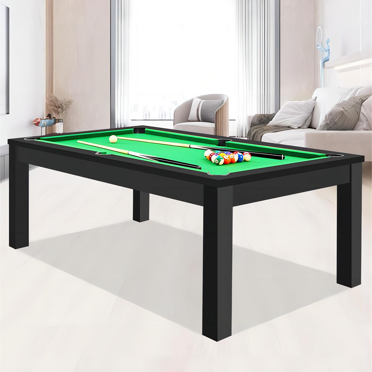 Recon Furniture 3-in-1 Multi Game Table Includes Billiards, Table ...