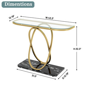 Willa Arlo Interiors Germania 43.3" Console Table & Reviews | Wayfair
