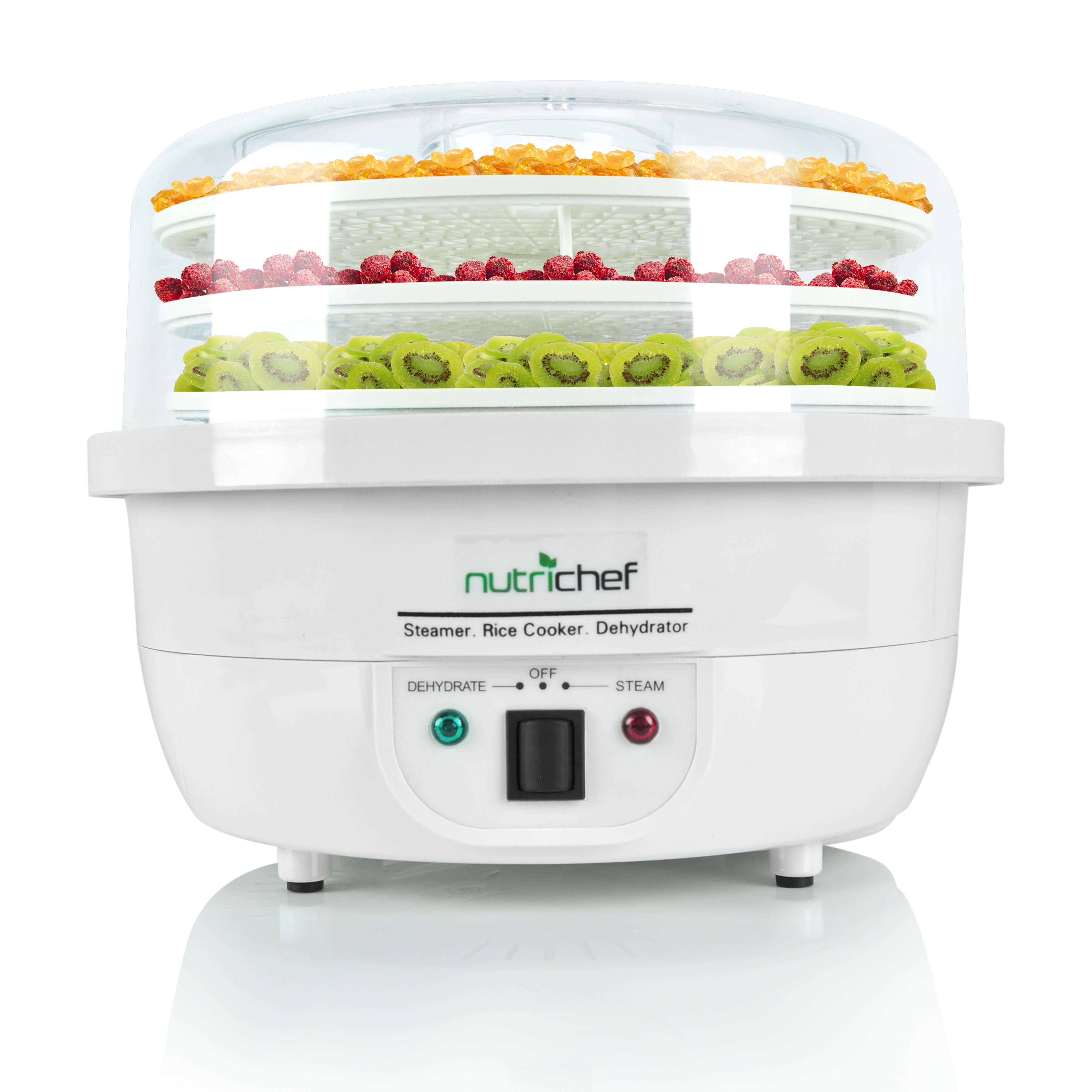 NutriChef 3 Qt. 3-in-1 Dehydrator and Steamer Food Cooker | Wayfair