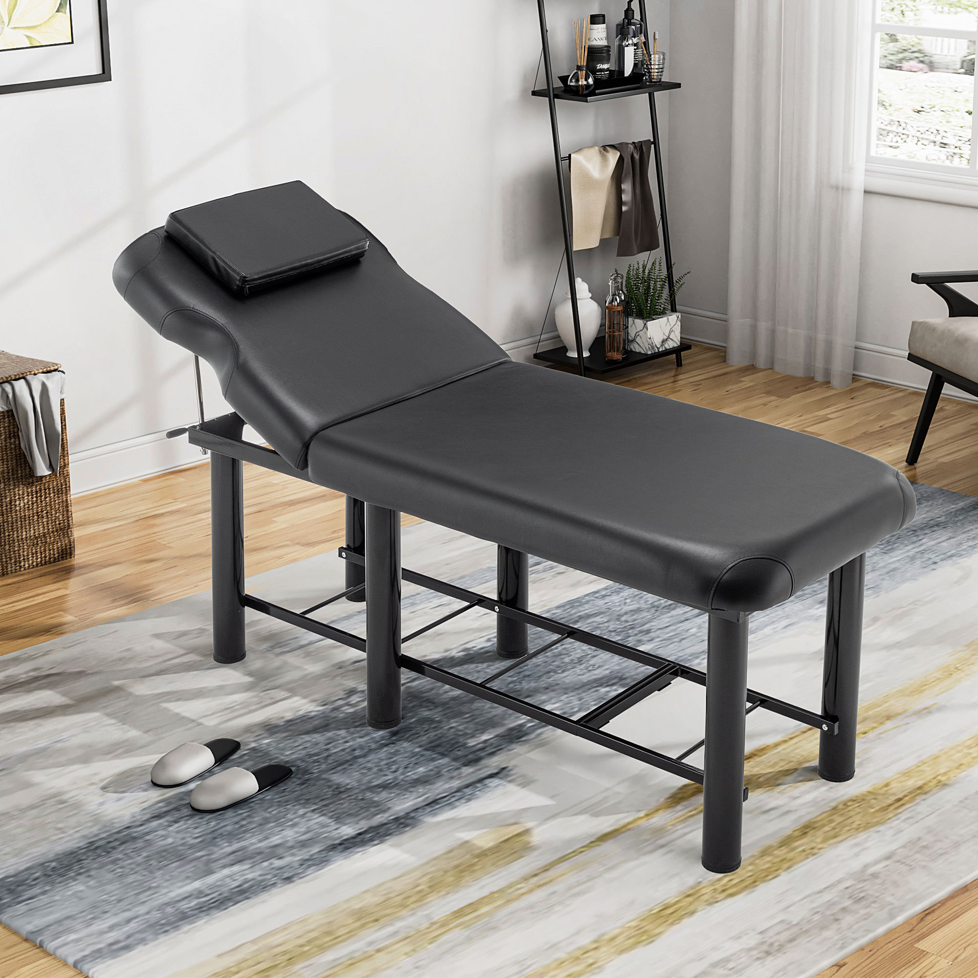 Alwyn Home Schiff 73" Faux Leather Professional Massage Table Lash Bed ...
