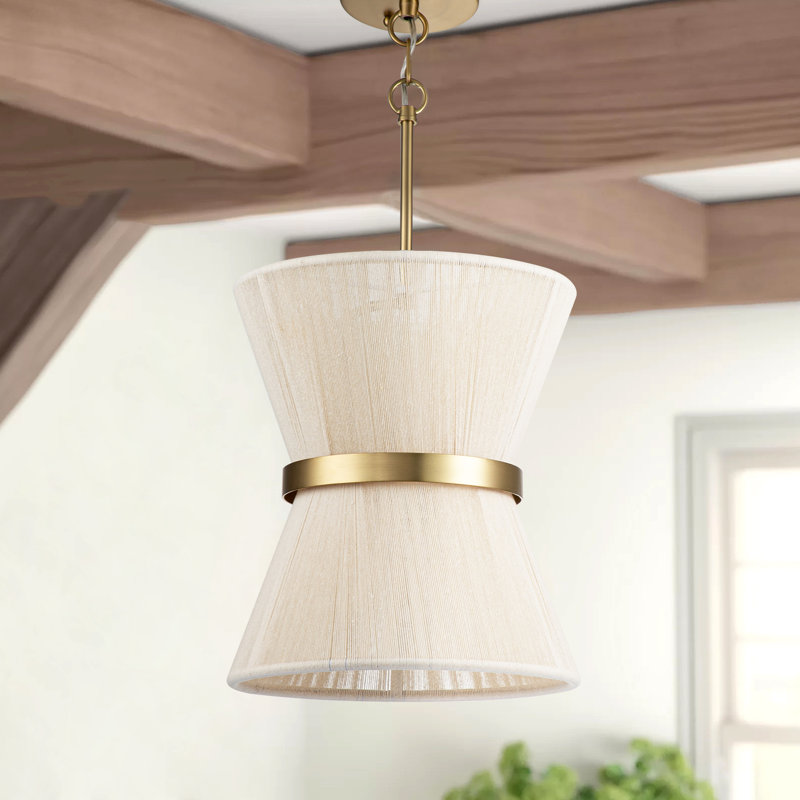 Joss & Main Claretta 2 - Light Bleached Natural Rope/Patinaed Brass ...