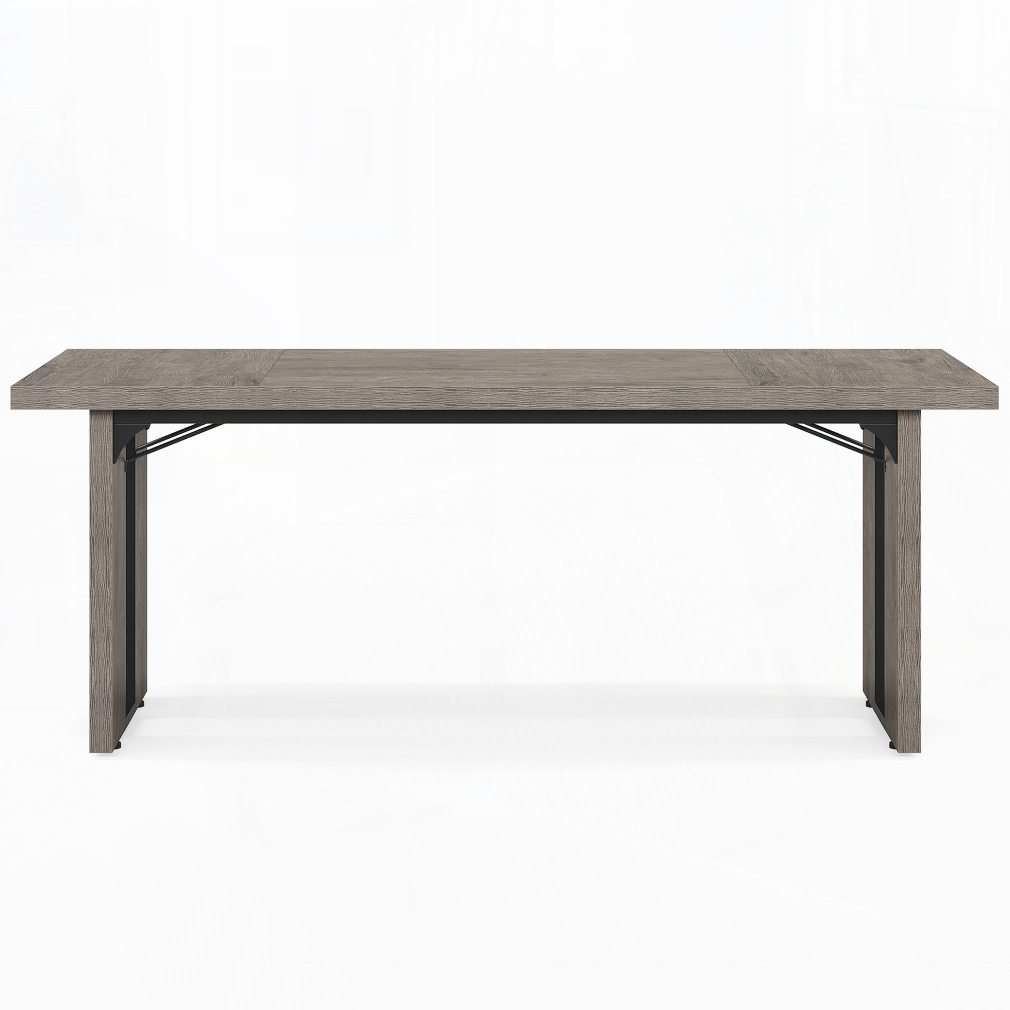 Mercer41 71 Inch Farmhouse Dining Table for 6-8 People, Rectangular ...