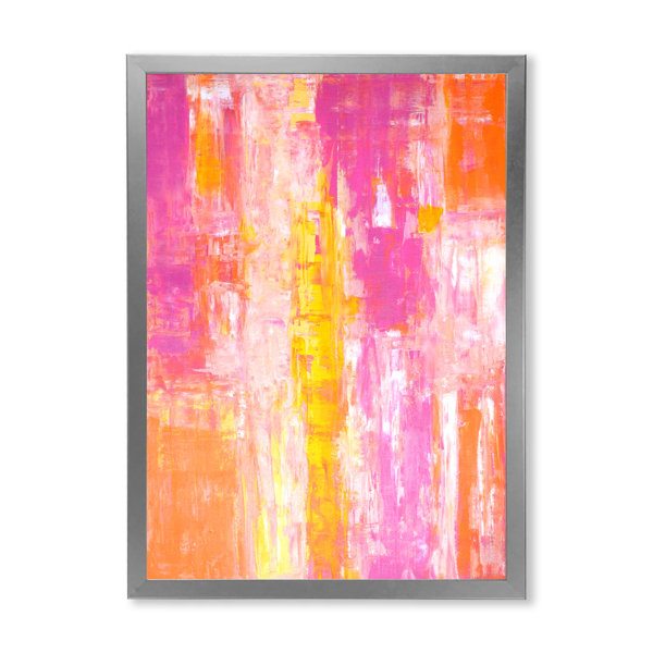 Wrought Studio Pink And Orange Abstract Art " Pink And Orange Abstract ...