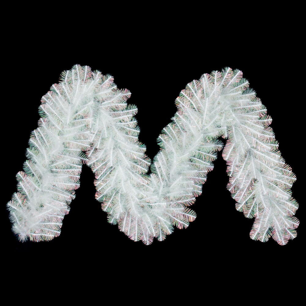 The Holiday Aisle® 9' x 14" White Iridescent Artificial Garland. | Wayfair