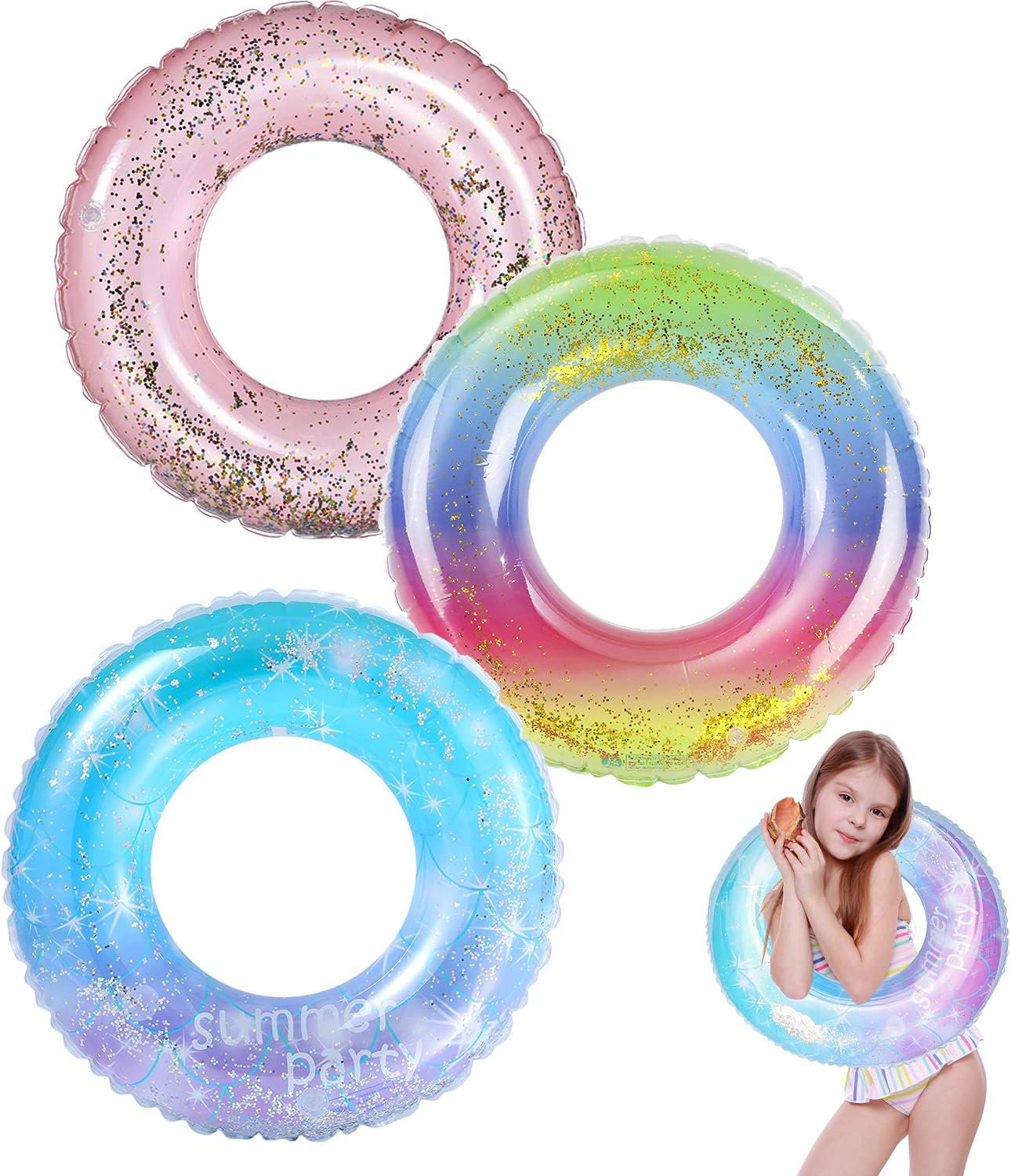 VIKICHER Pool Floats Kids 3 Pack, Inflatable Swim Rings For 2-5 Years ...