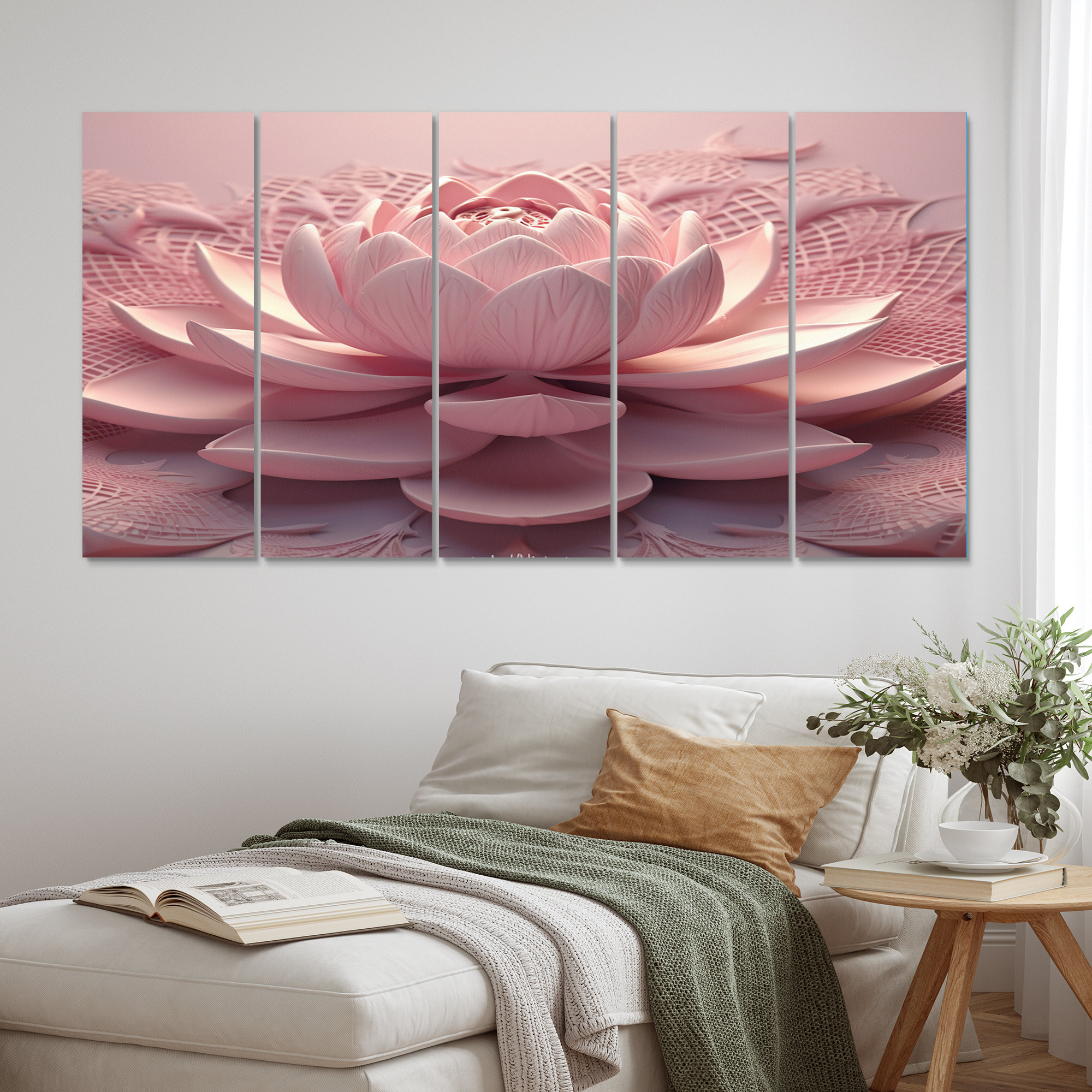 Wildon Home® Blooming Delicate Pink Lotus II - Lotus Canvas Wall Art ...