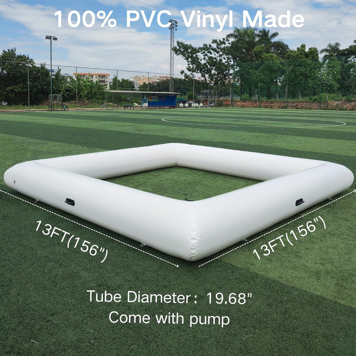 Connsann 13' x 13' Bumper Car Track Inflatable Racing Track for Kids ...