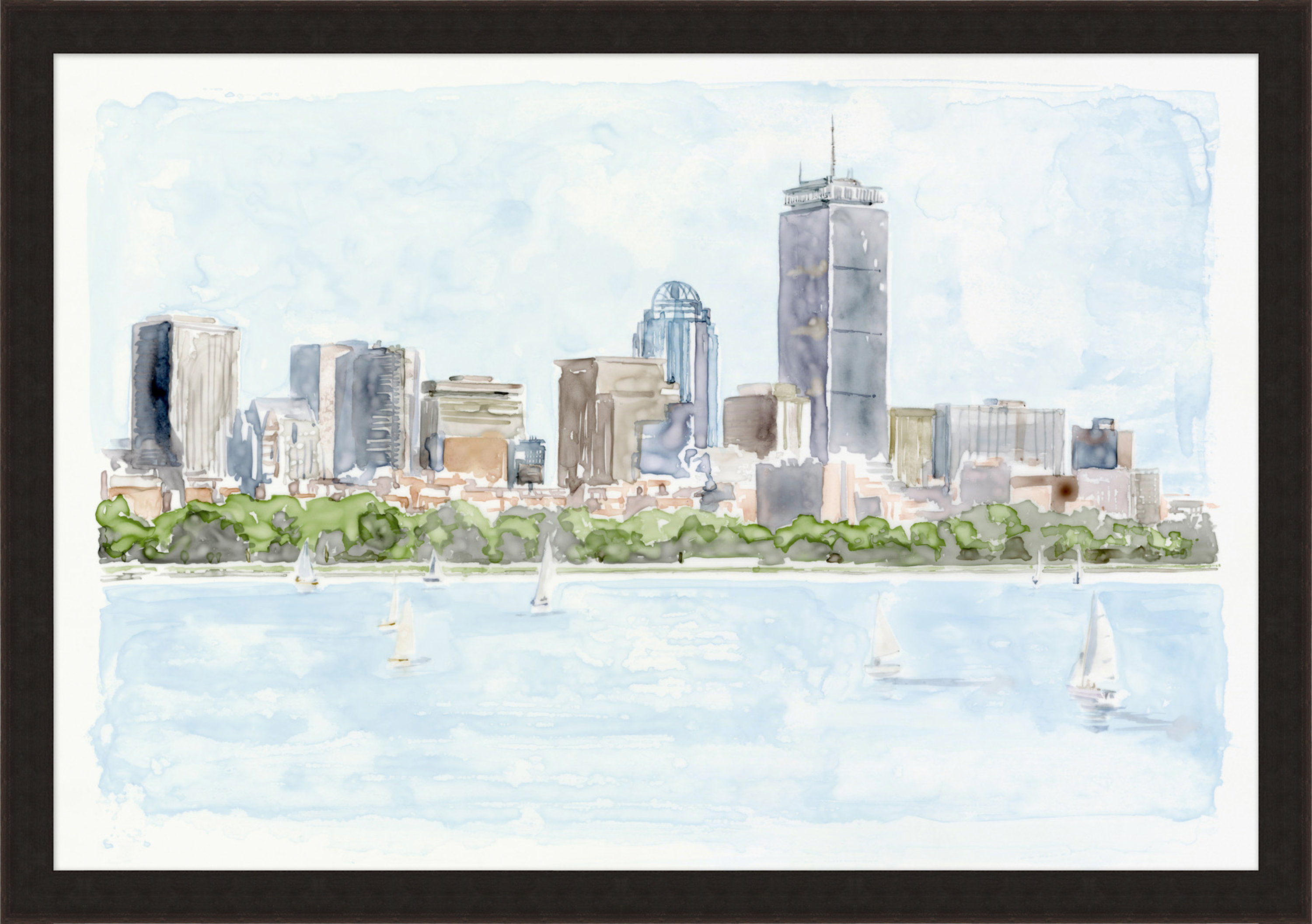 Wendover Art Group Boston Skyline - Picture Frame Painting | Wayfair