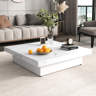 Brayden Studio® Square Coffee Table In White, 39.4'', Marble Veneer ...