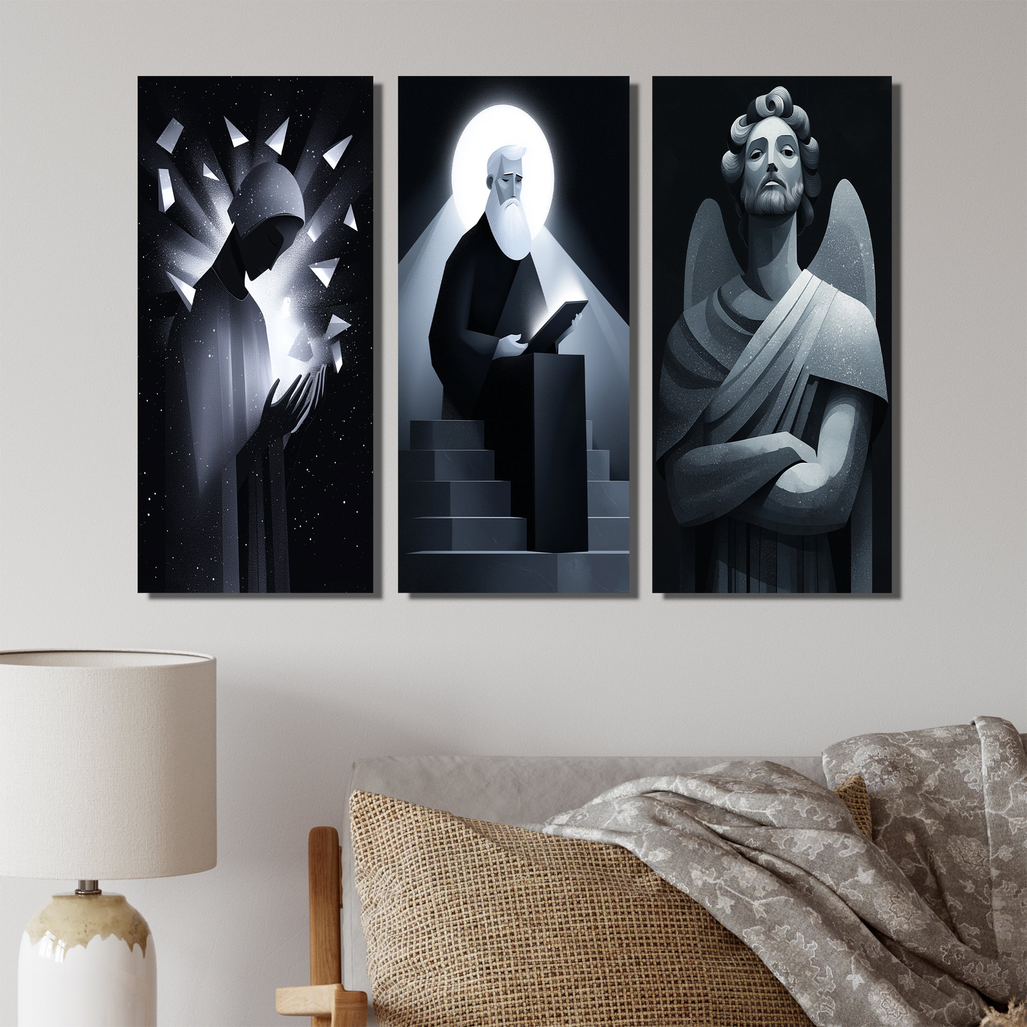 Latitude Run® Monochrome Religious Portrait Of God I - Religious ...