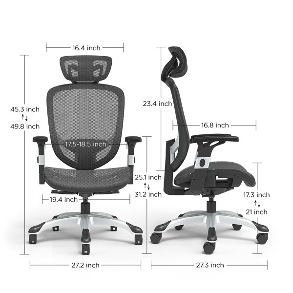 Staples Hyken Ergonomic Mesh Swivel Task Chair, Black (UN59460) | Wayfair