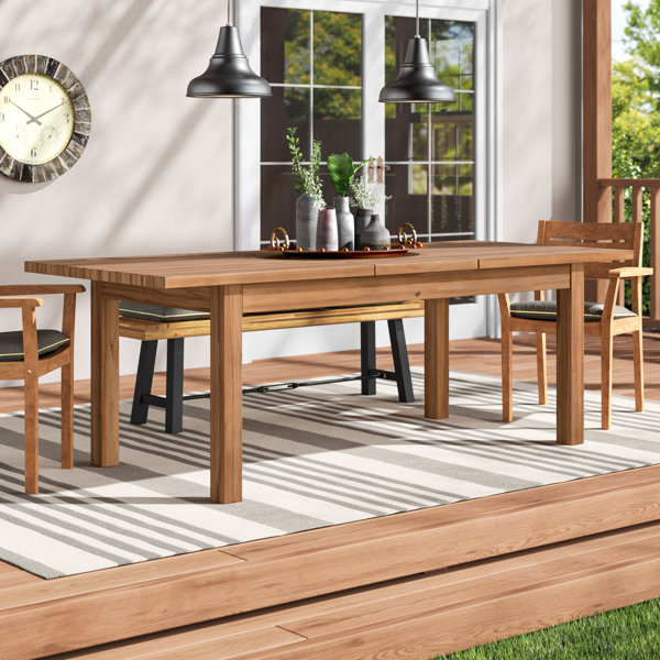 Millwood Pines Statler Extendable Outdoor Dining Table & Reviews ...