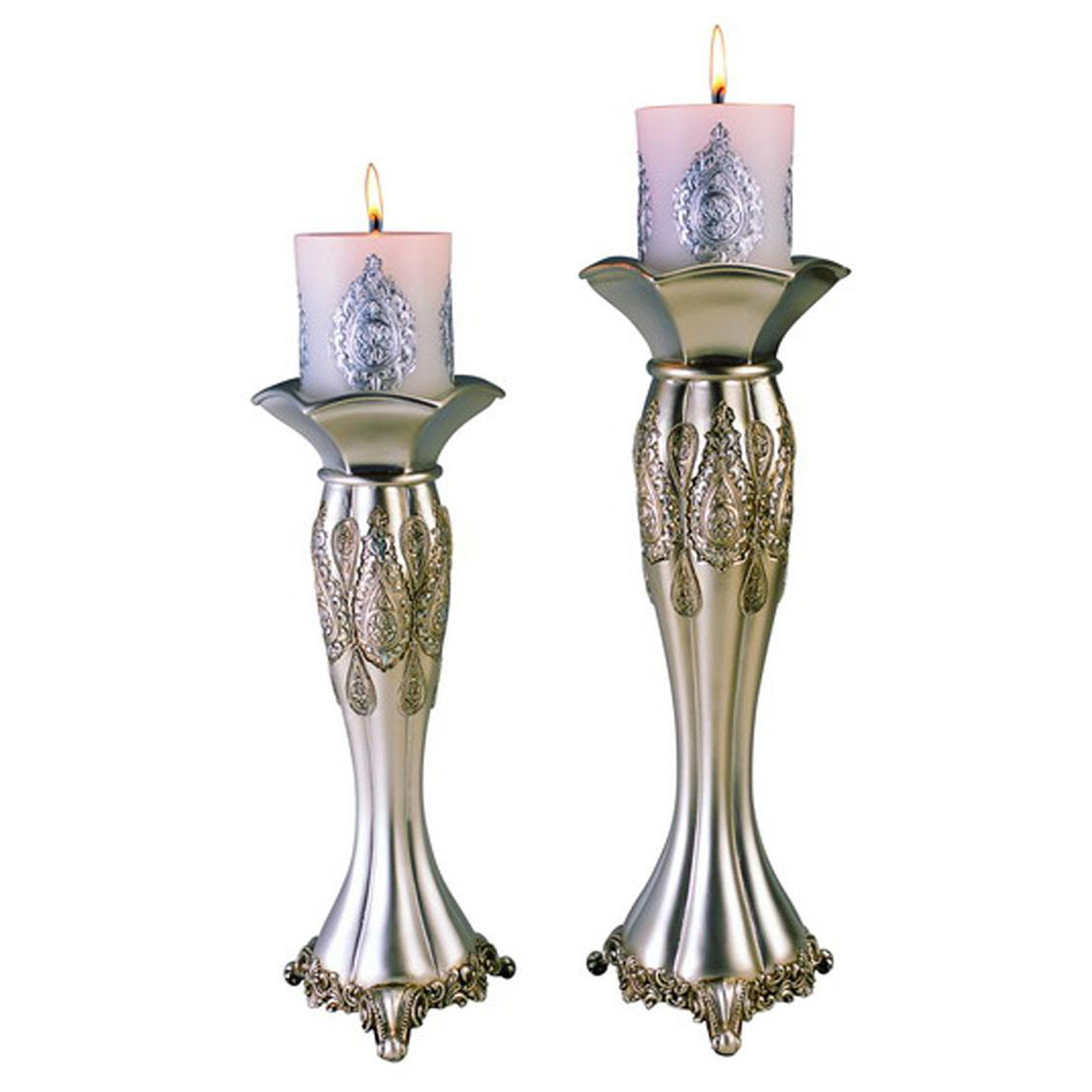 Rosdorf Park 12'' H Silver Pillar | Wayfair