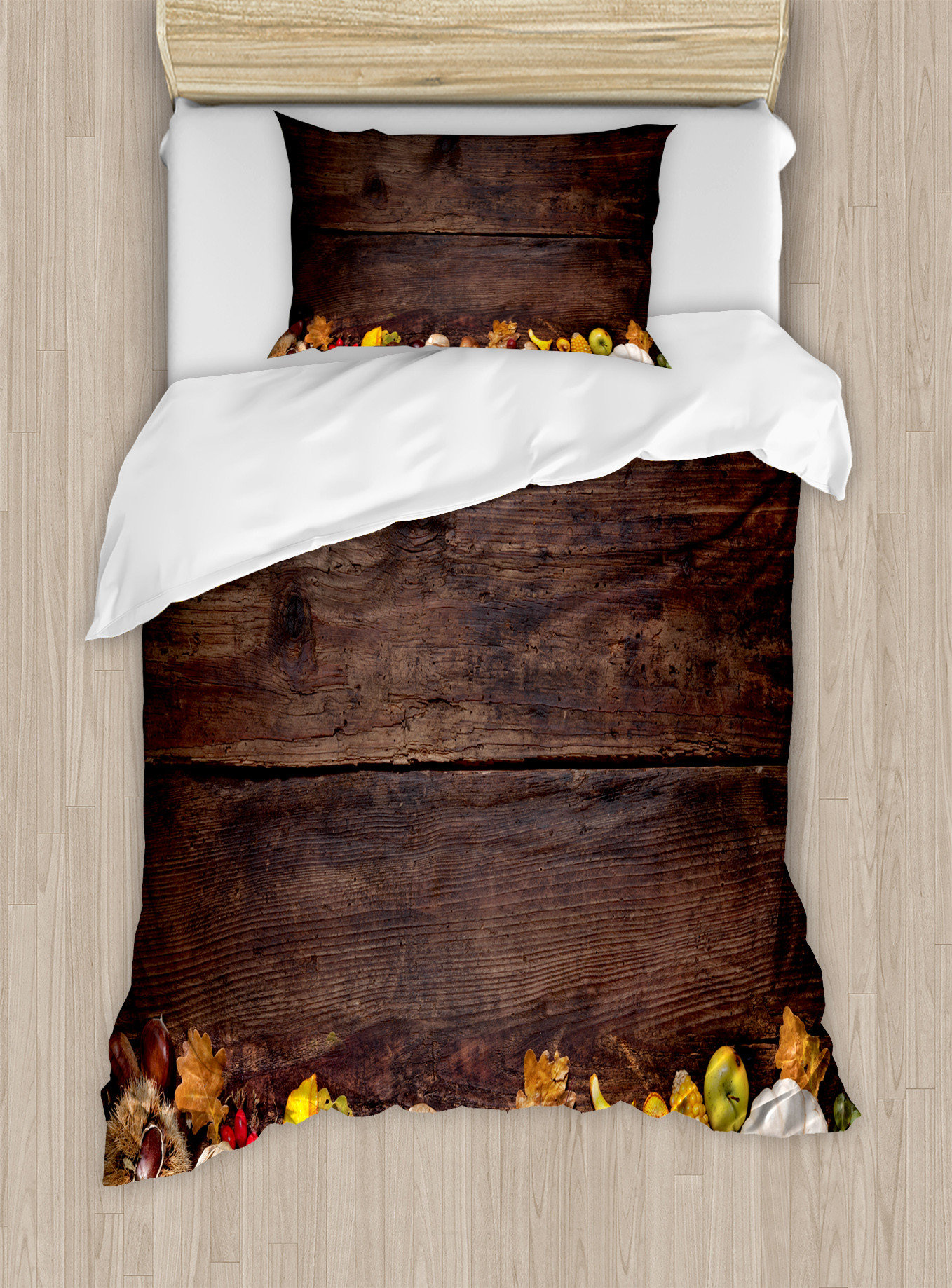 East Urban Home Donesia East Urban Home Harvest Duvet Cover Set, Wooden ...